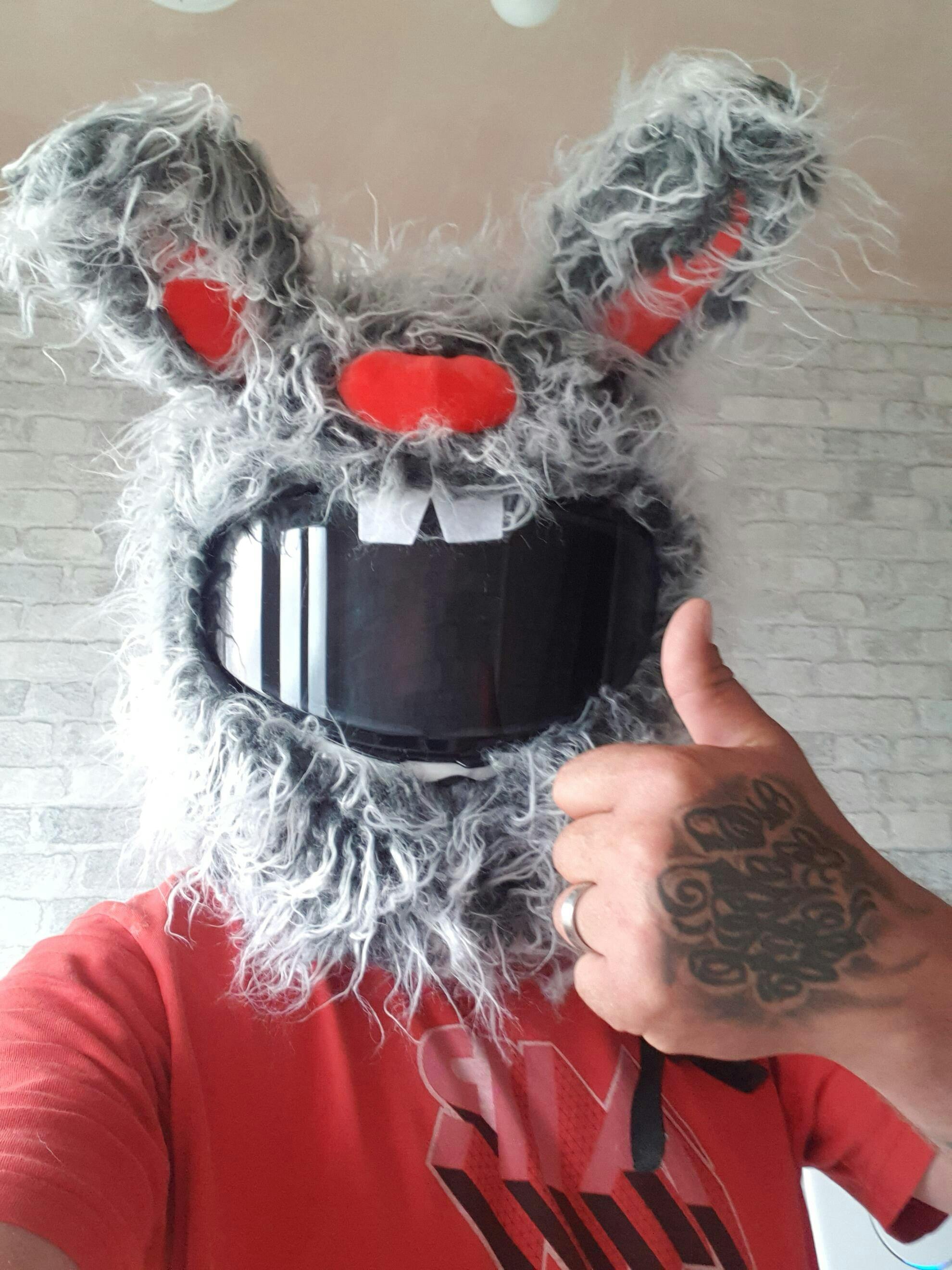 Motorcycle Helmet Cover - Evil Rabbit - Moto Loot
