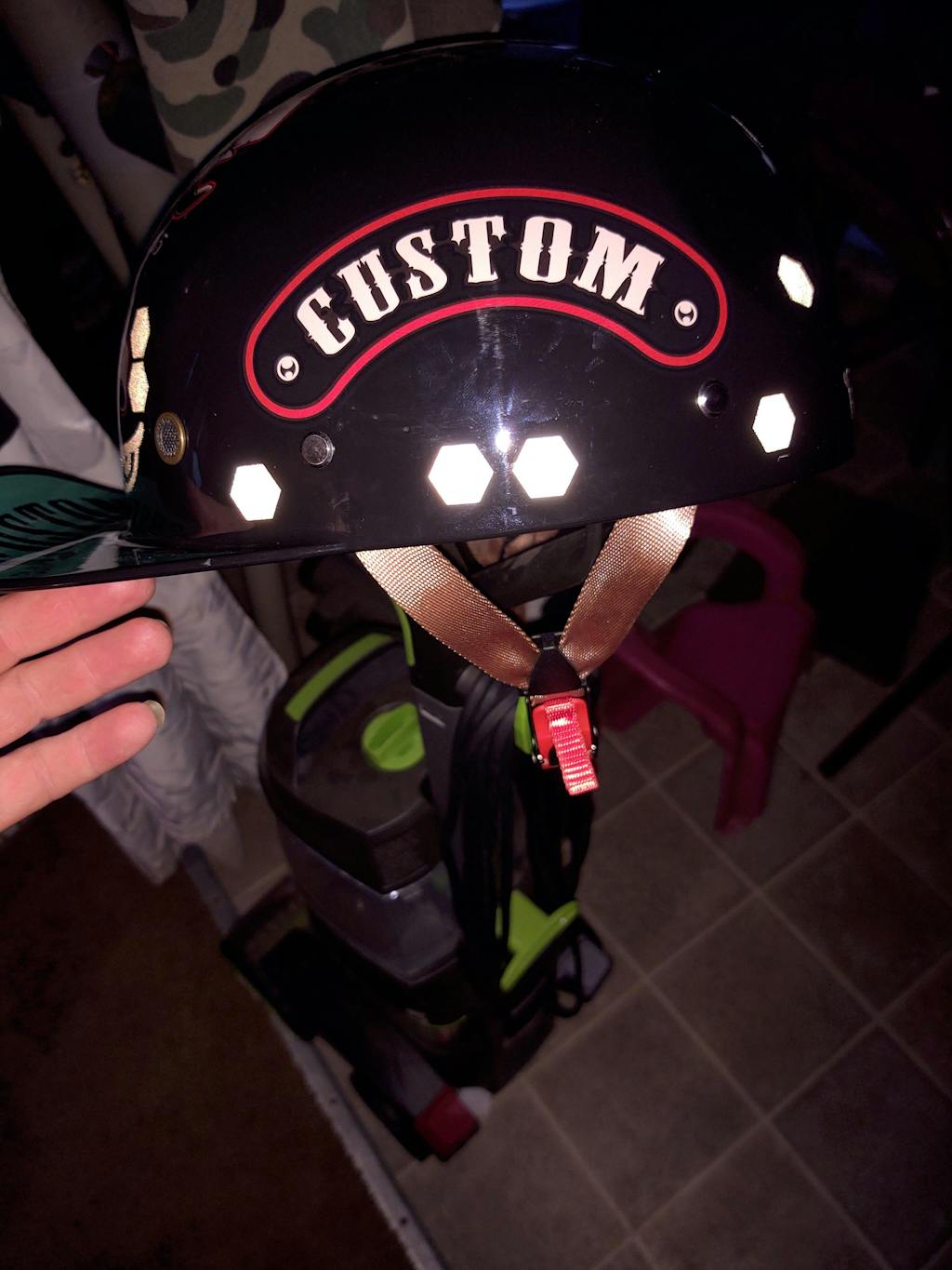 Glowrider Reflective Helmet Sticker - Evil Eyes - Moto Loot