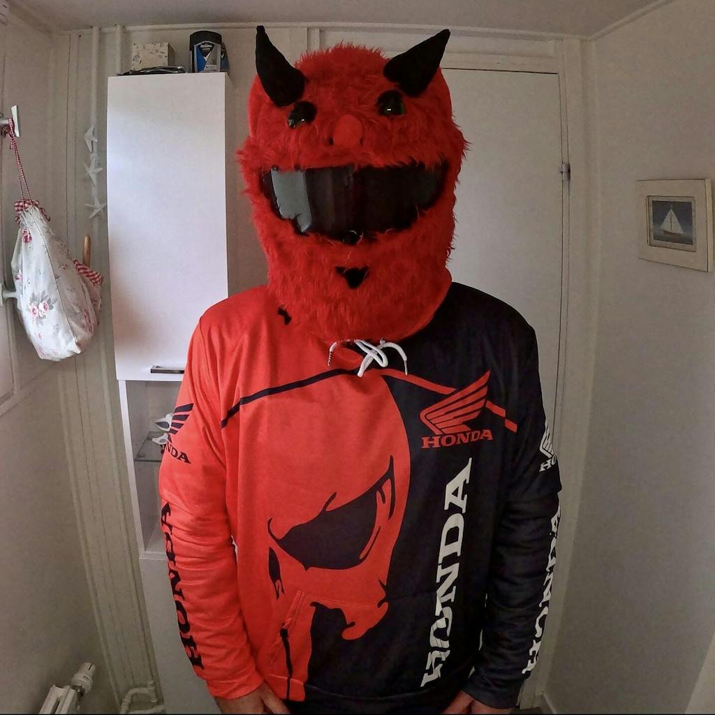 Motorcycle Helmet Cover - Devil - Moto Loot