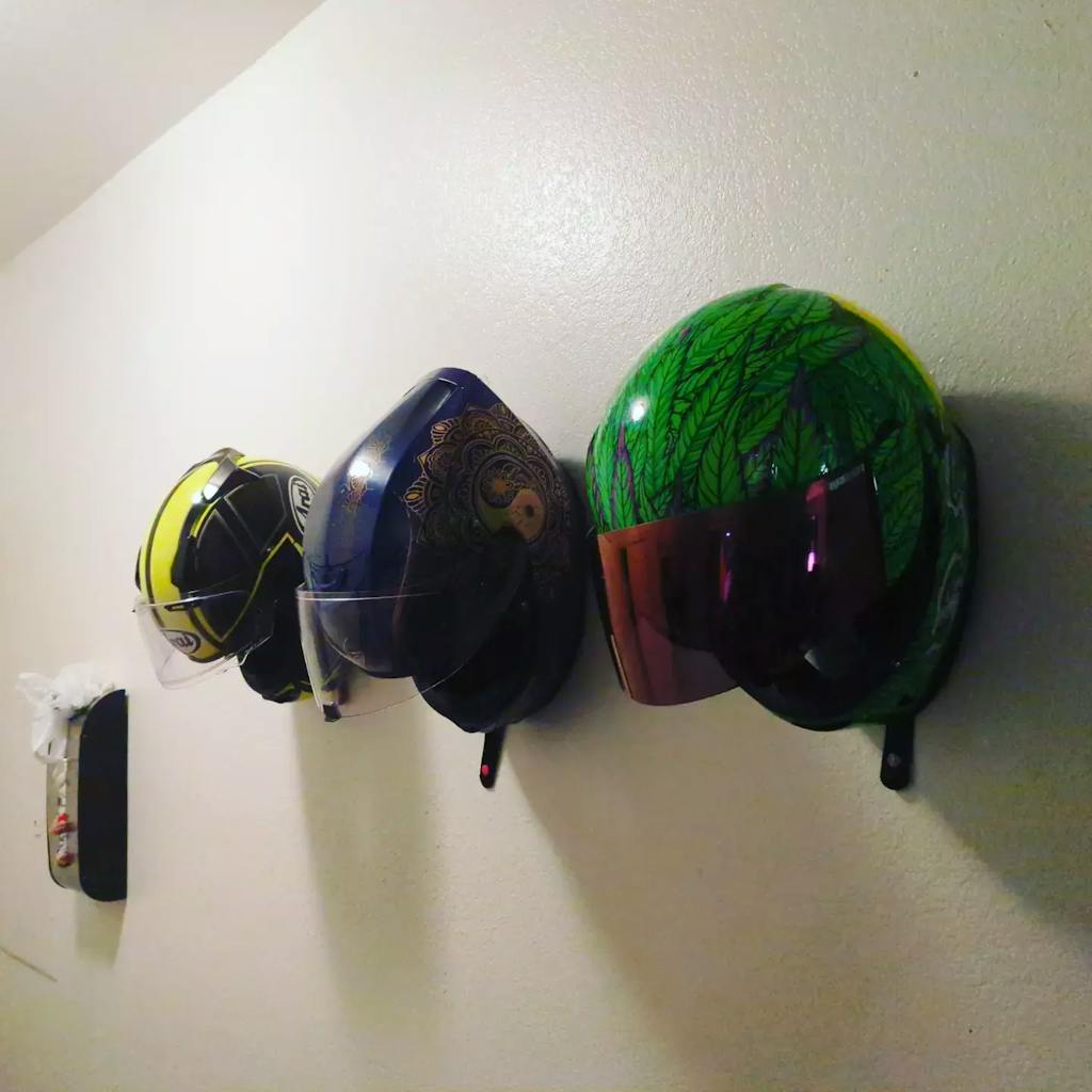 Motorcycle Helmet Rack by Moto Loot