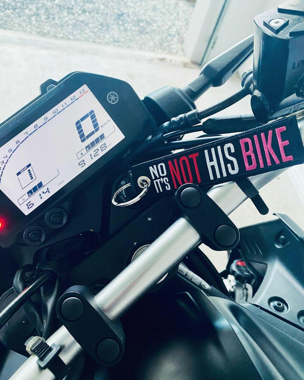 Not His Bike - Motorcycle Keychain - Moto Loot