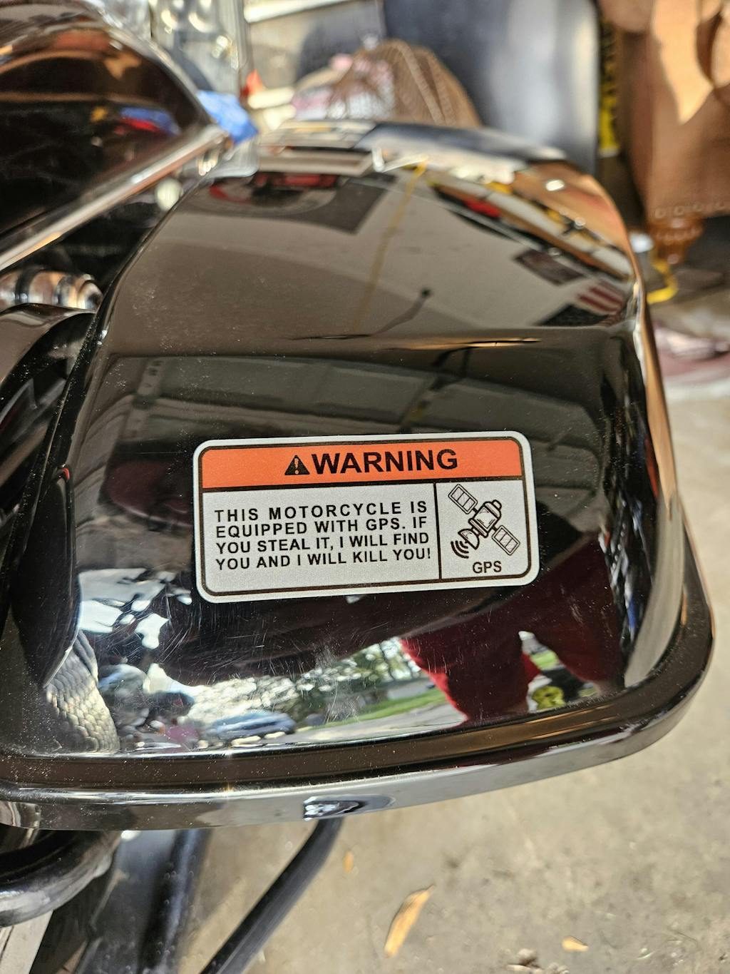 Motorcycle Sticker - GPS warning (2 pack) - Moto Loot