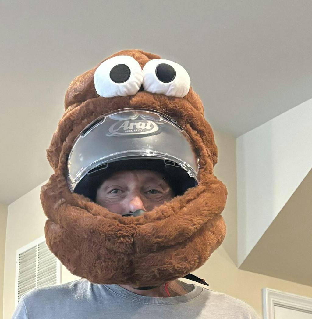 Motorcycle Helmet Cover - Poop Emoji - Moto Loot