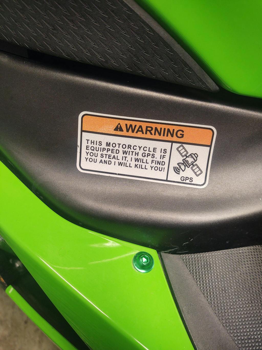 Motorcycle Sticker - GPS warning (2 pack) - Moto Loot