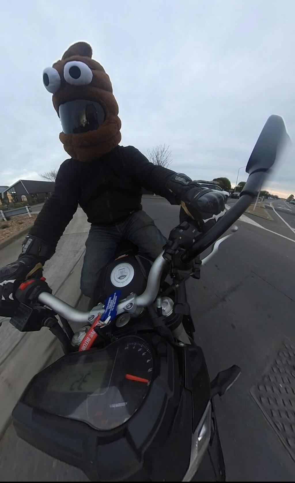 Motorcycle Helmet Cover - Poop Emoji - Moto Loot