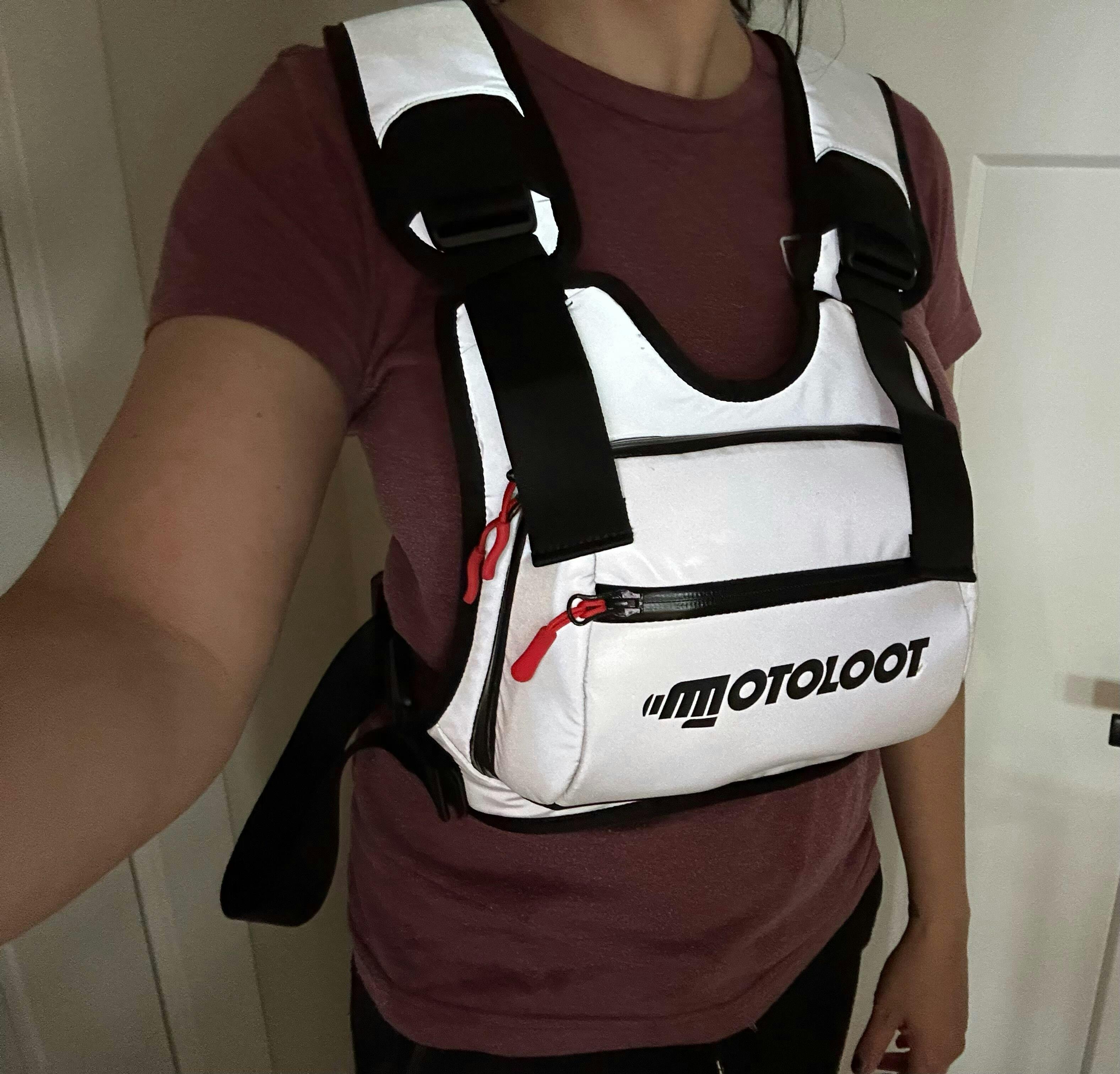 Insanely Reflective Motorcycle Chest Rig - Moto Loot
