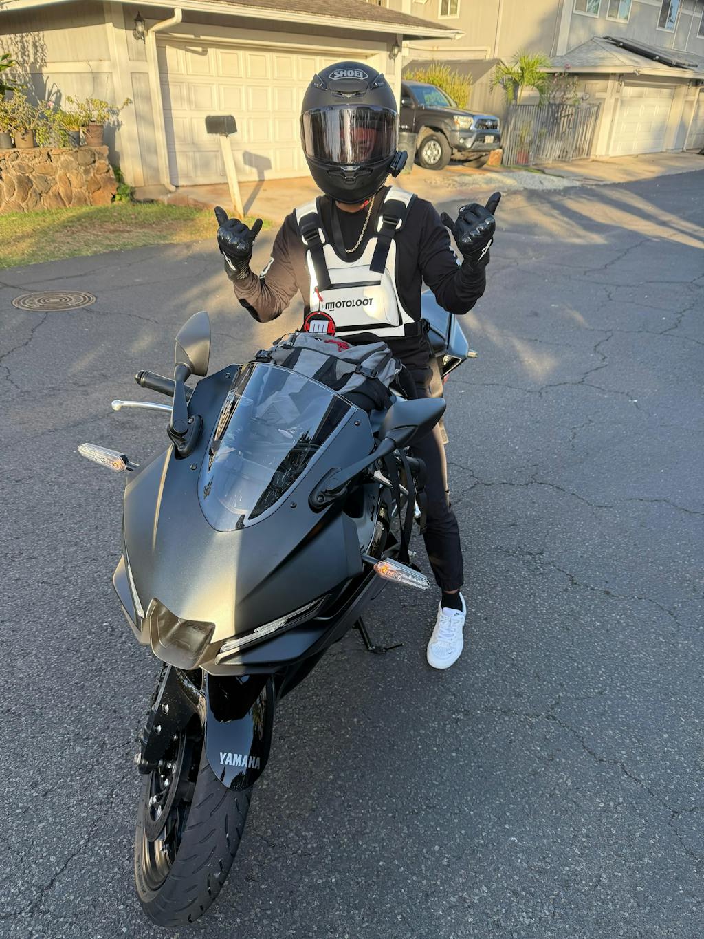 Insanely Reflective Motorcycle Chest Rig - Glowrider - Moto Loot