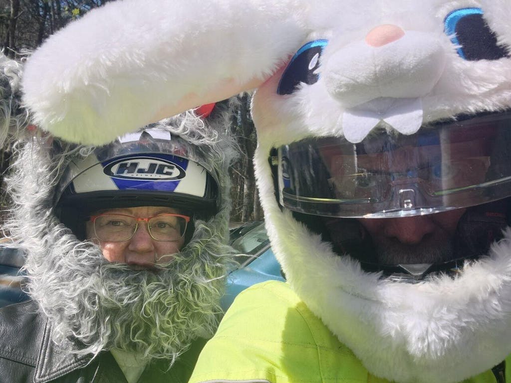 Motorcycle Helmet Cover - Evil Rabbit - Moto Loot