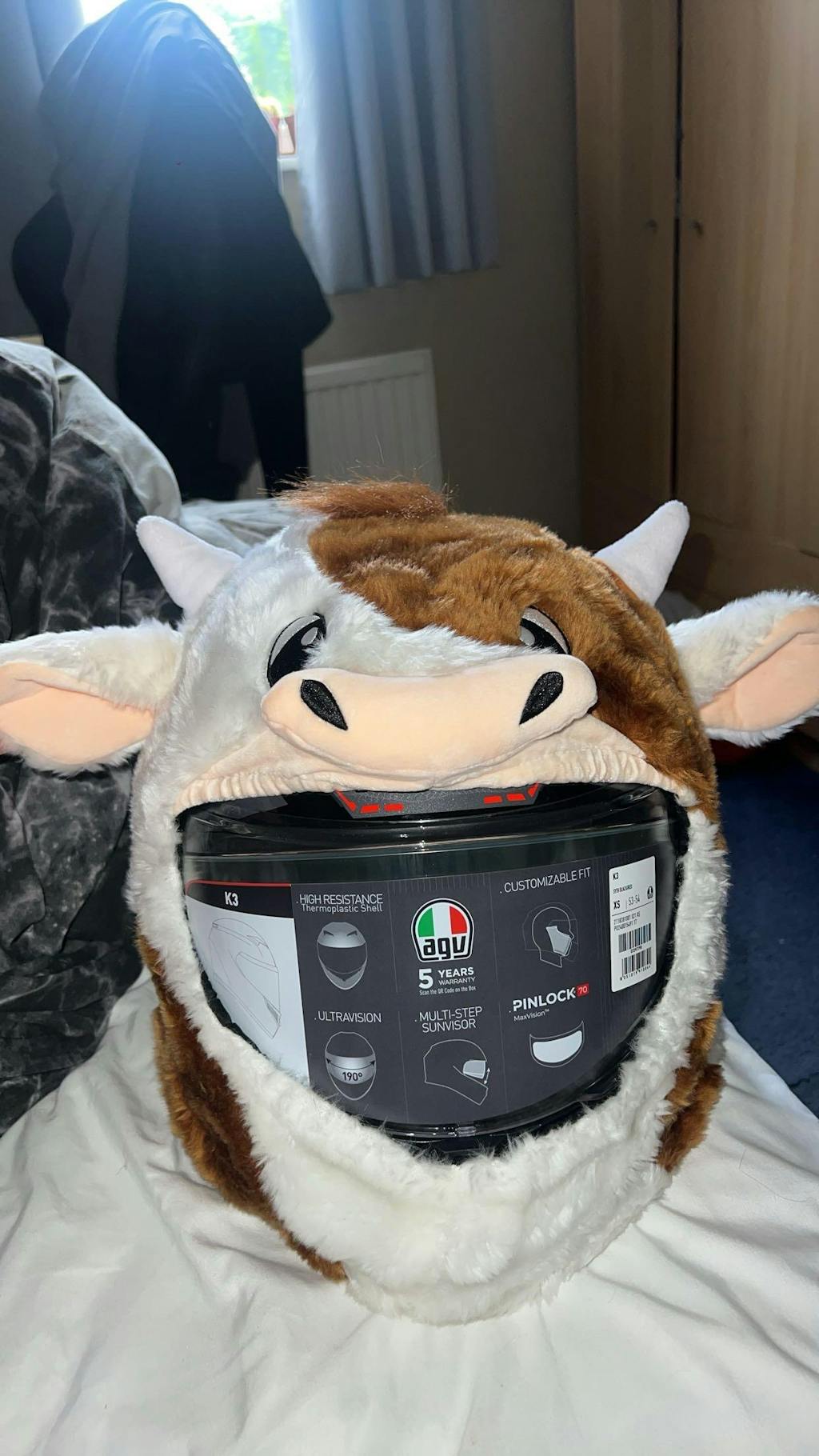 Motorcycle Helmet Cover - Cow - Moto Loot