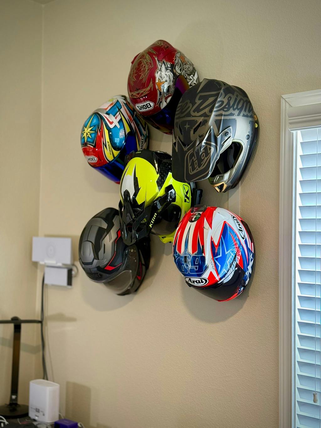 Motorcycle Helmet Rack by Moto Loot