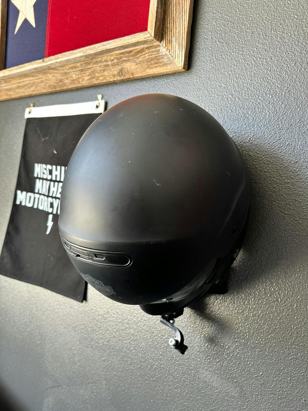Motorcycle Helmet Rack by Moto Loot