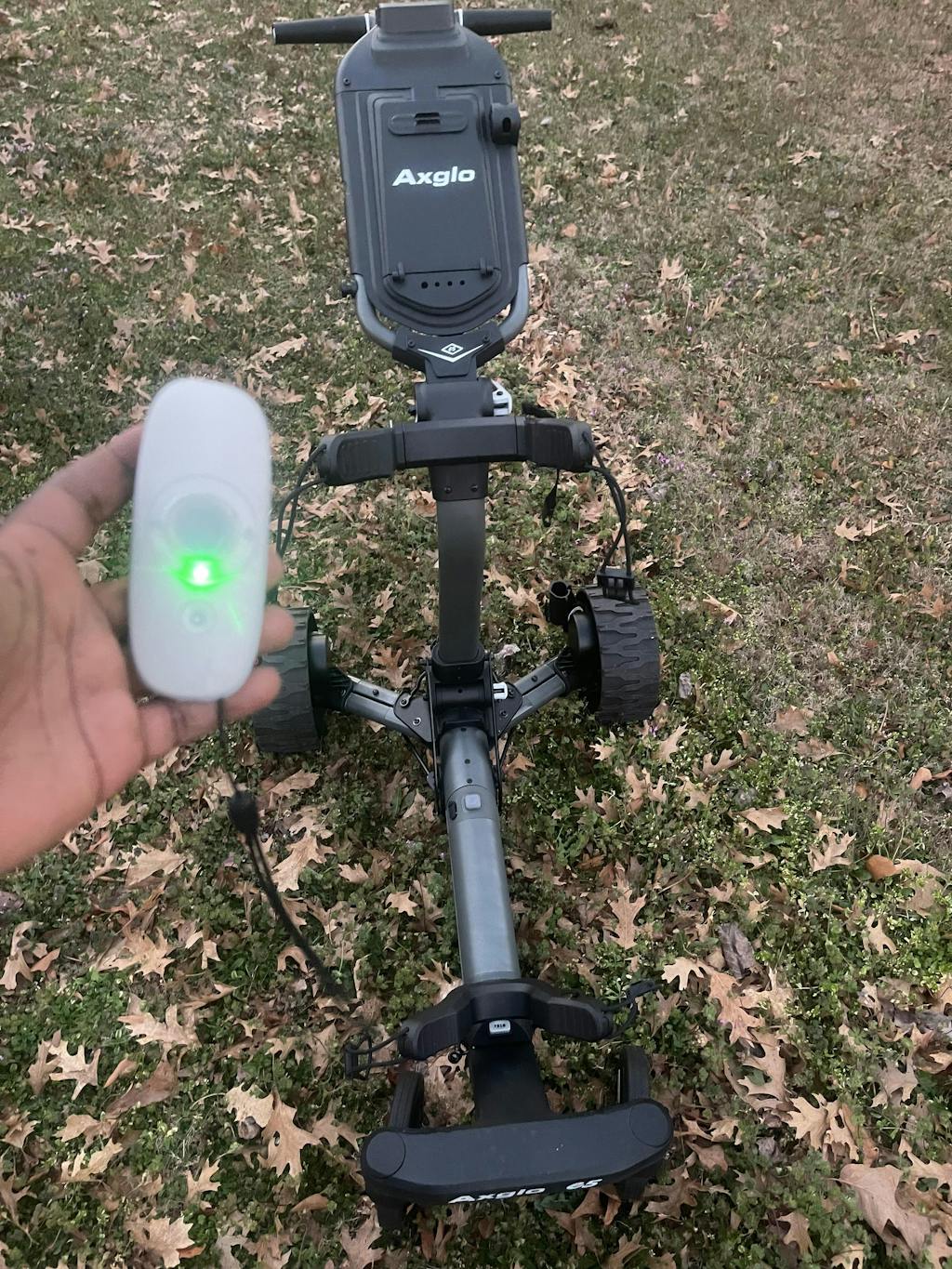 Axglo E5 Follow/Remote Electric Golf Caddy - Motogolf.com