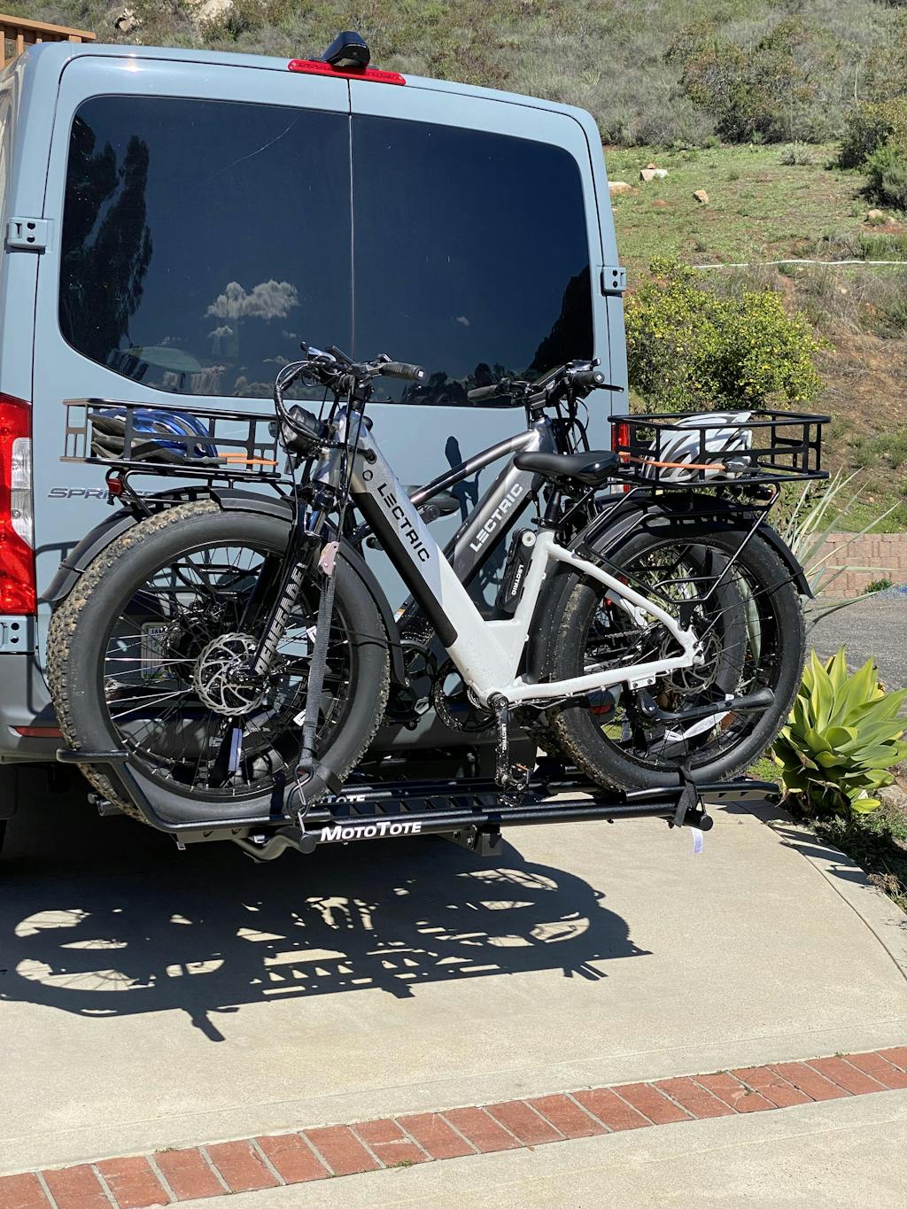 MotoTote Mini Dual - Steel Bike Rack for 2 Electric Bikes (350 lbs ...