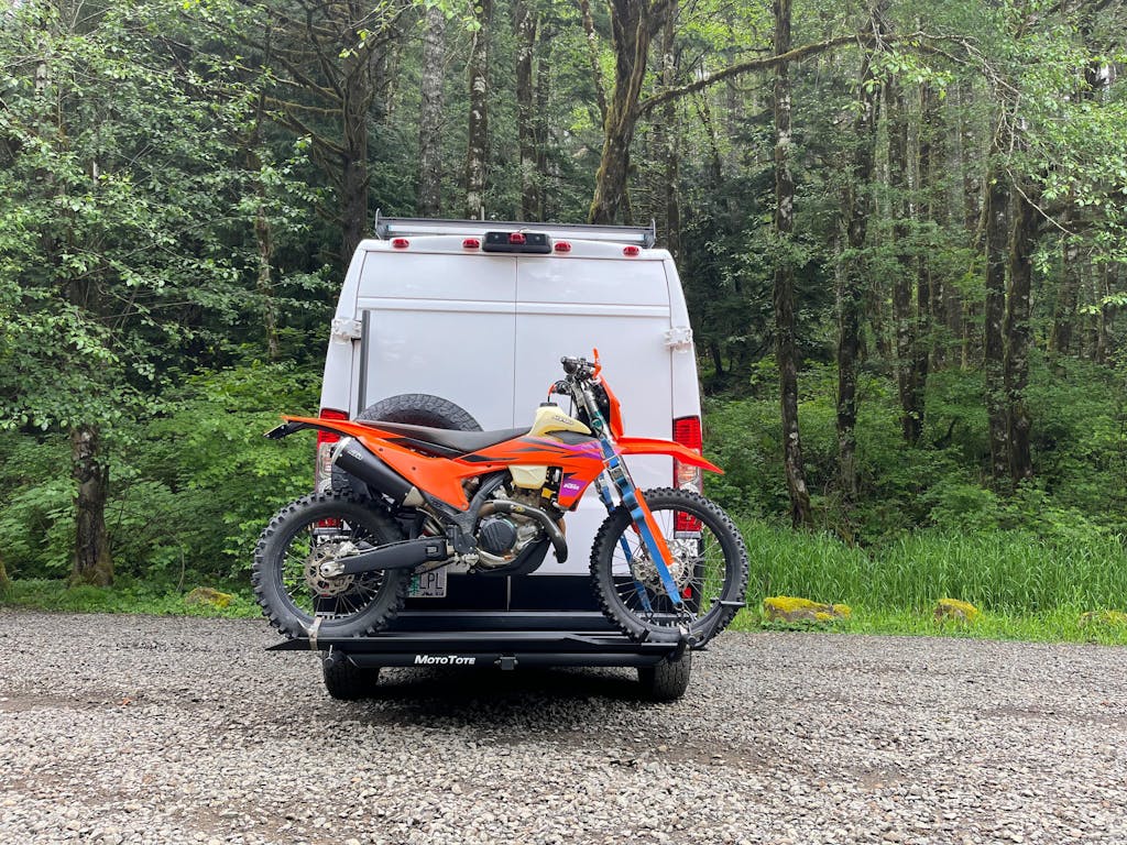 MotoTote m3 - Single Steel Motorcycle Hitch Carrier (500 lbs. Capacity)