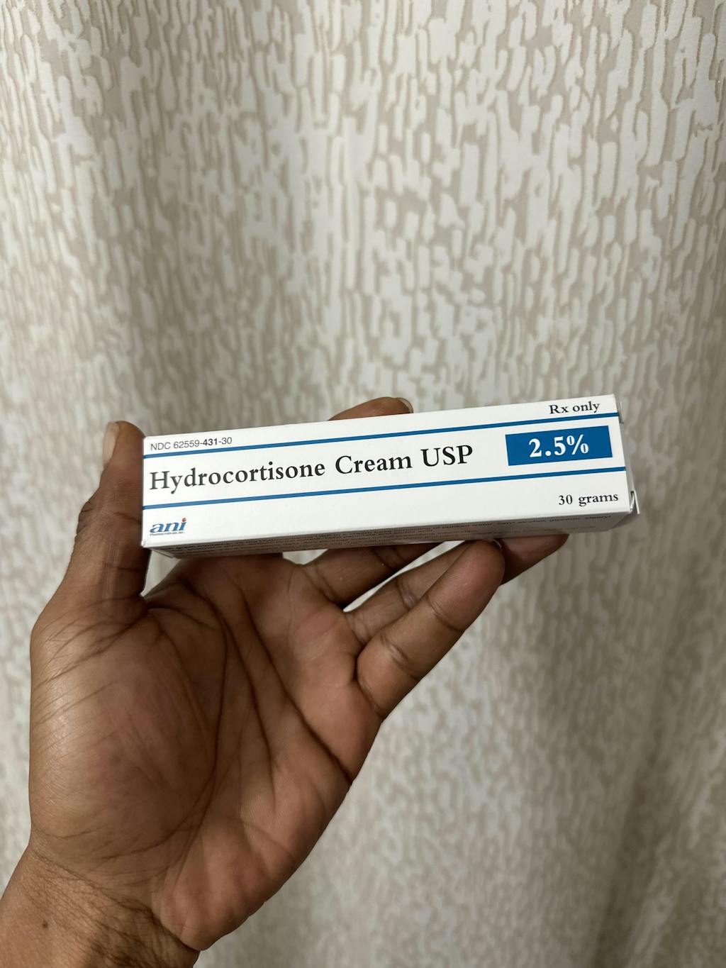 Hydrocortisone Cream 2.5% Topical Corticosteroid 30 Gram Tube- ANI Pha ...