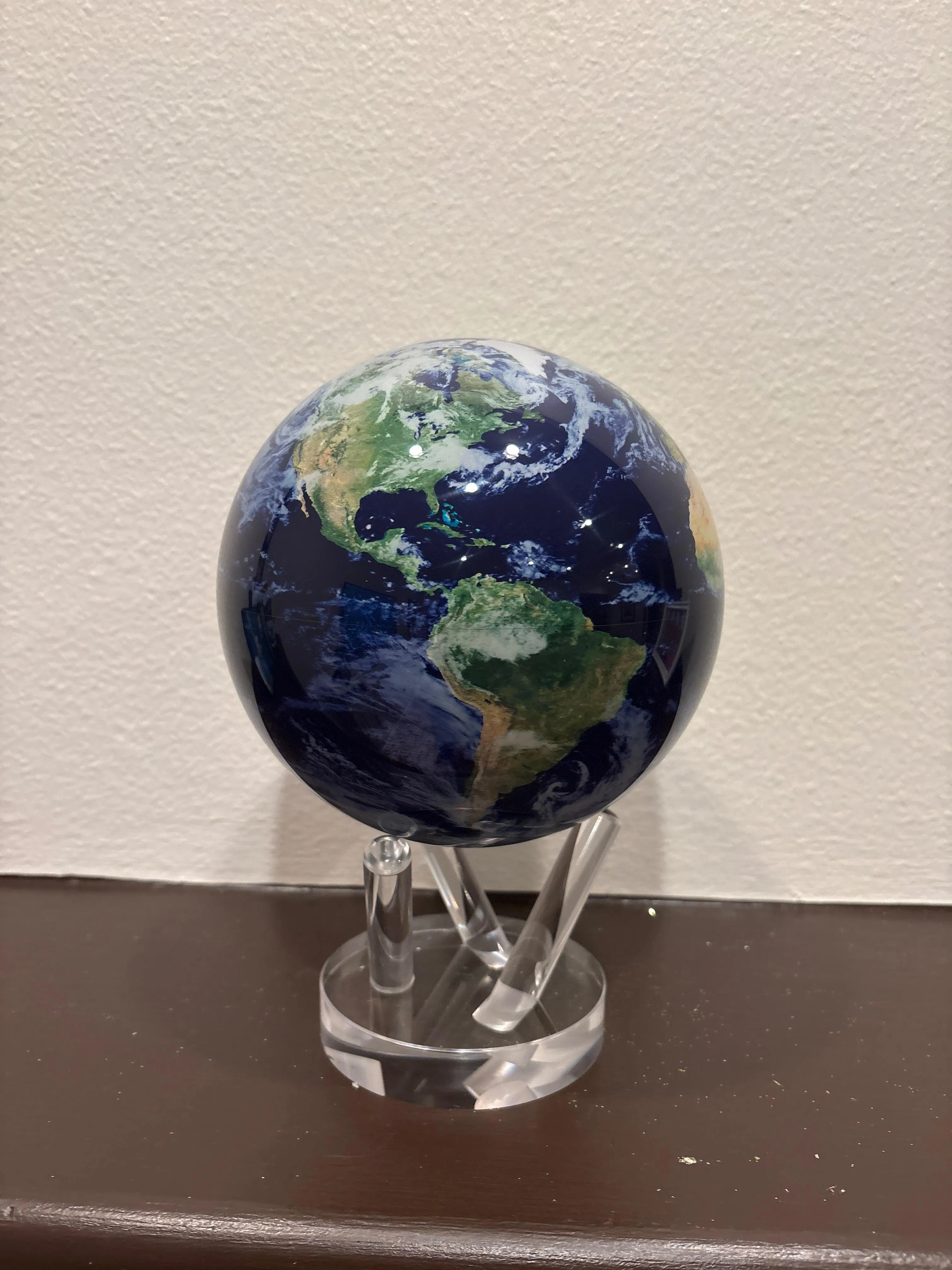Earth with Clouds MOVA Globe | Rotating Blue Planet Design