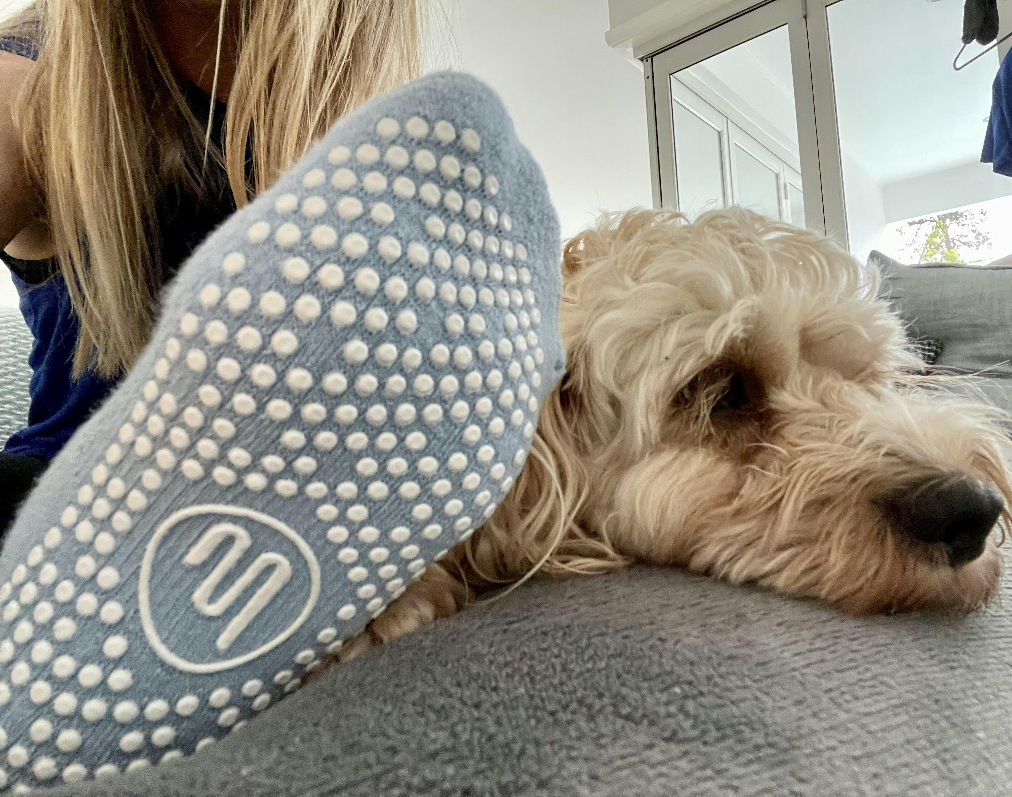 Classic Low Rise Grip Socks - Powder Blue | MoveActive