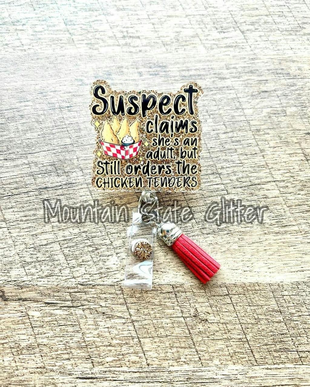 Suspect Adult Chicken Tenders Decal & Acrylic Blank COMBO – Moxie Vinyls