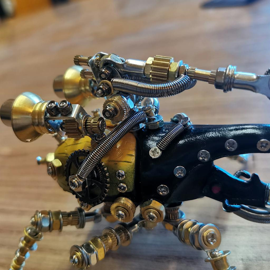 3Pcs Metal 3D Eastern Lucaninae Beetles Insect Mechanical Assembly Mod