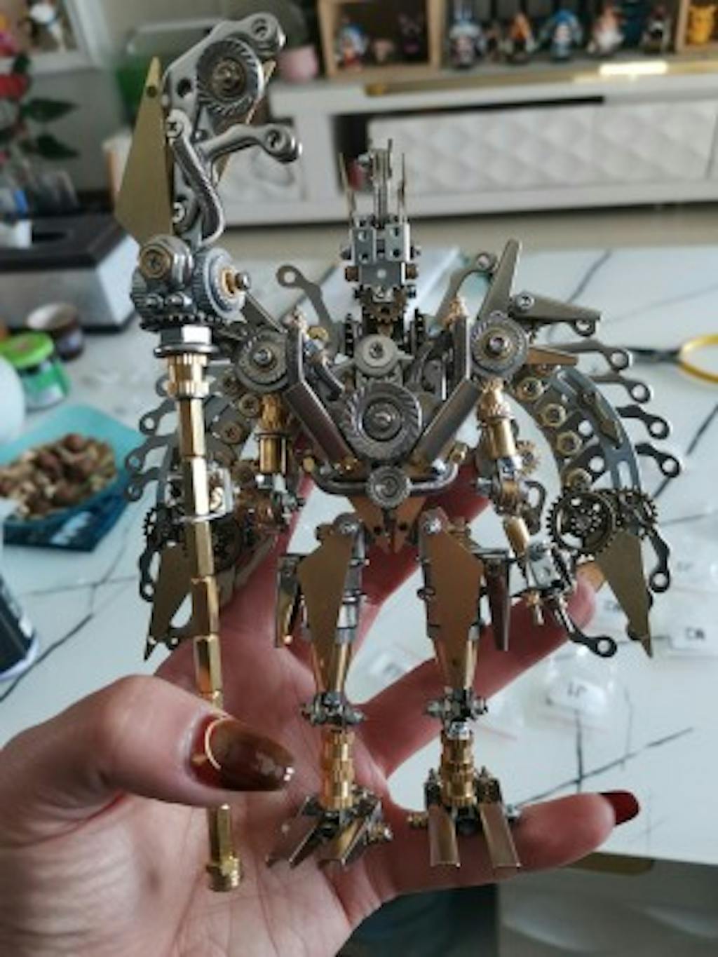 400+Pcs DIY Metal Mechanical Ancient 3D Fighting Solider Mecha Assembl