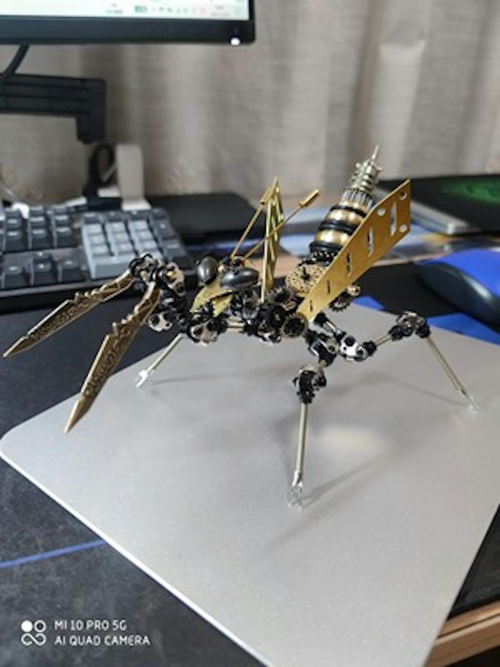 3D Metal Assembly DIY Mechanical Mantis Insect Model Puzzle kit