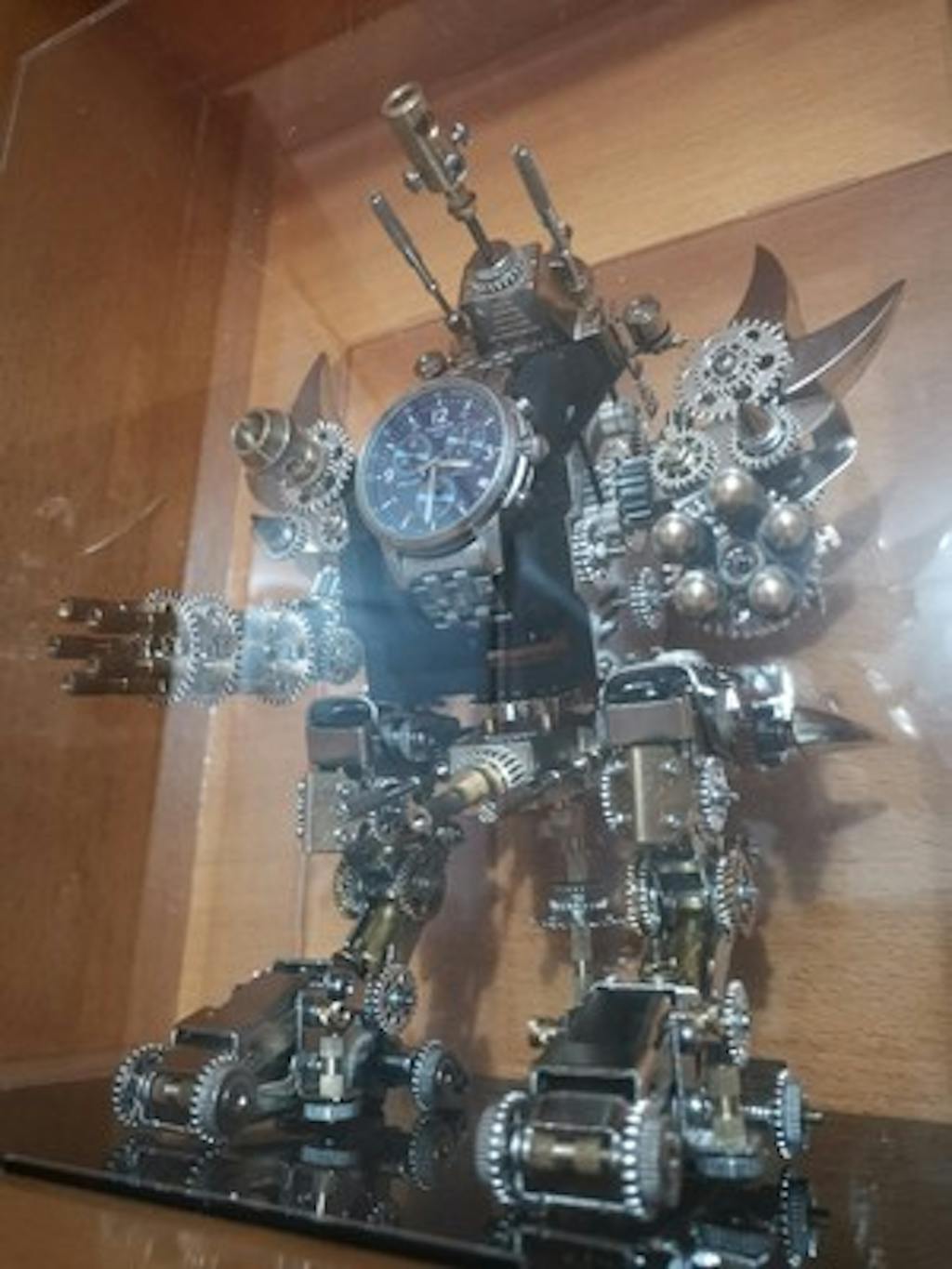 Taurus Robot Watch Stand Holder 3D Assembly Metal Fighting Mecha Actio