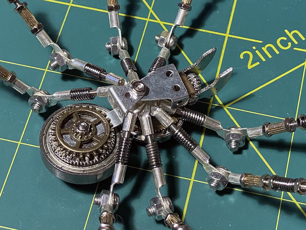 DIY Assemby Metal 3D Spider Model Kit Home Office Decor Gift