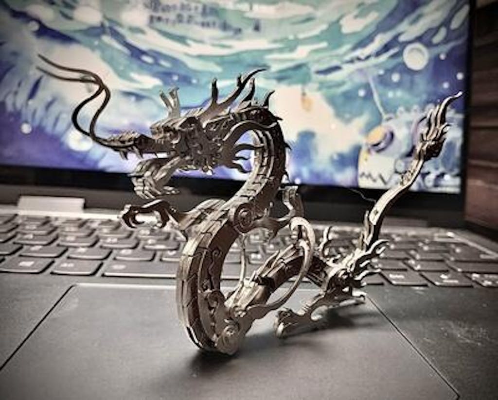 100Pcs+ DIY 3D Metal Dragon Assembly Building Kit