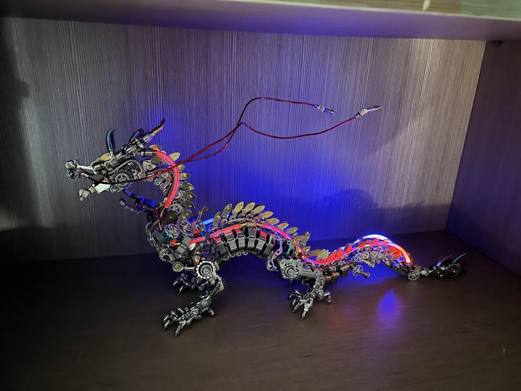 2030+PCS Punk Mechanical Metal Large Dragon Model Kit Difficult Puzzle