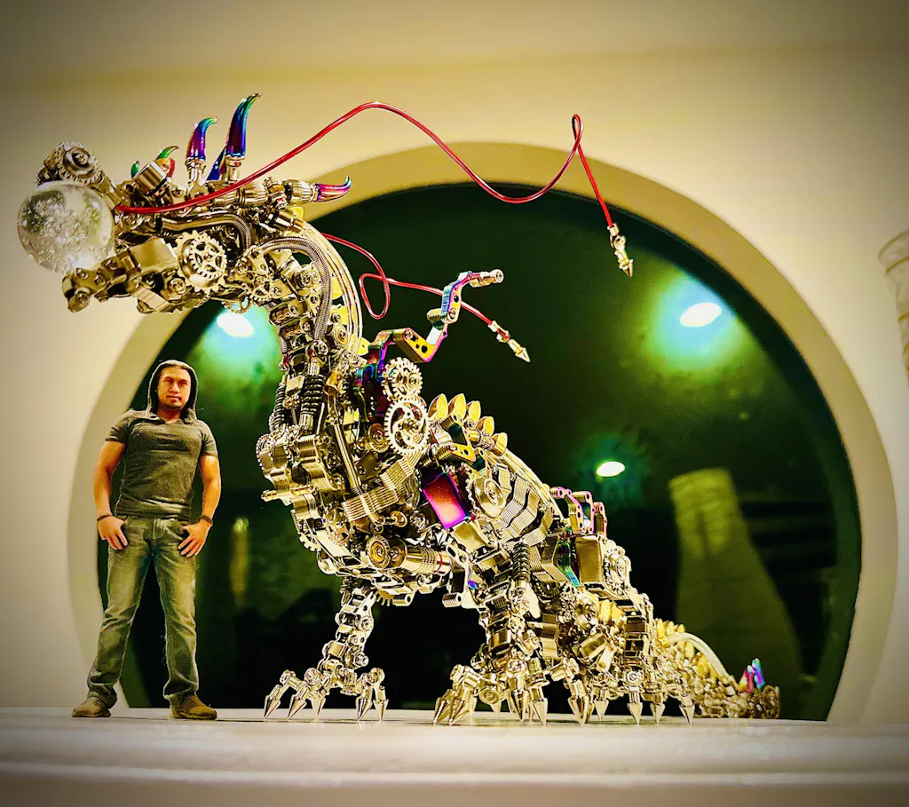 2030+PCS Punk Mechanical Metal Large Dragon Model Kit Difficult Puzzle