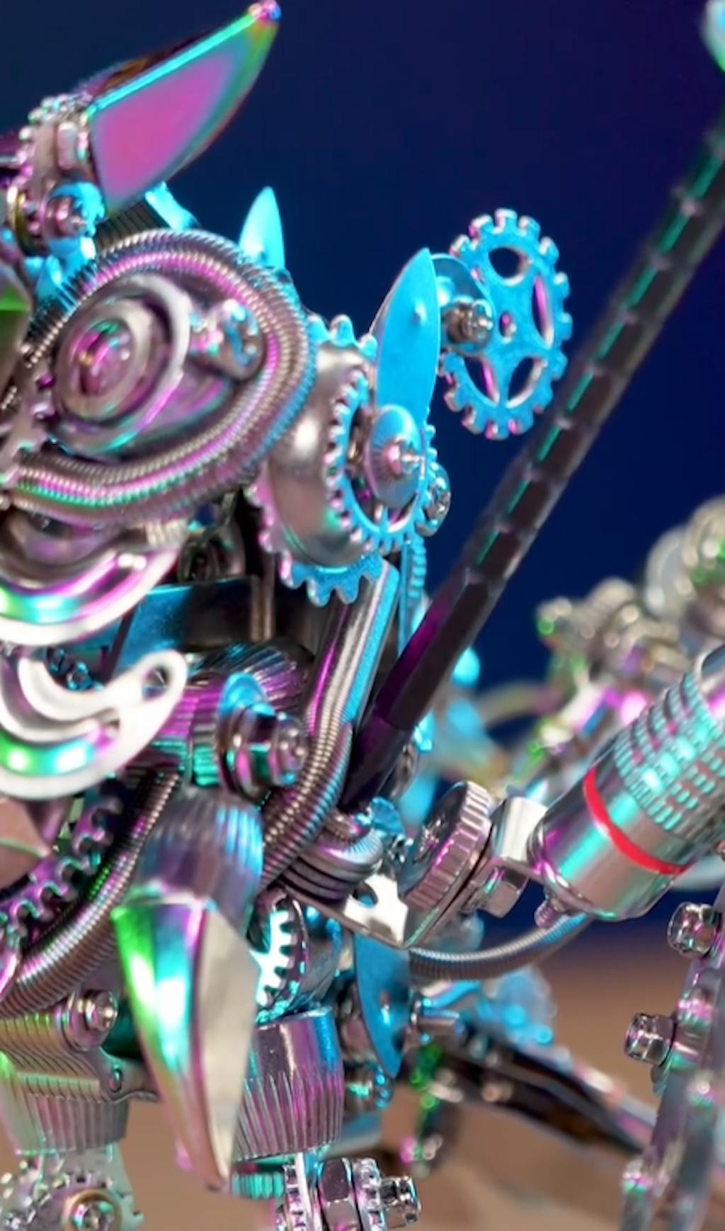 Steampunk Owl with Goggles DIY 3D Metal Animal Model Kits 700+PCS Diff