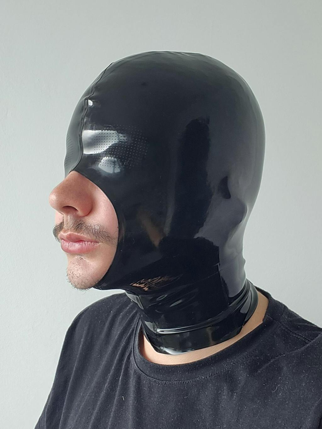LATEX101 Rubber Micro Perforated Hood - Open Mouth at MR. Riegillio