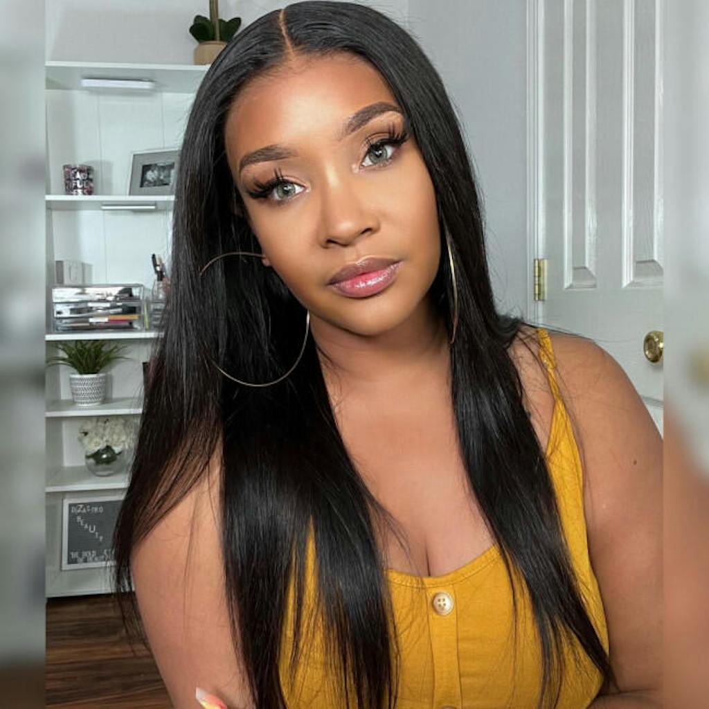 Mslynn 13X6 Lace Frontal Wigs Human Hair Long Straight Human Hair Wig ...