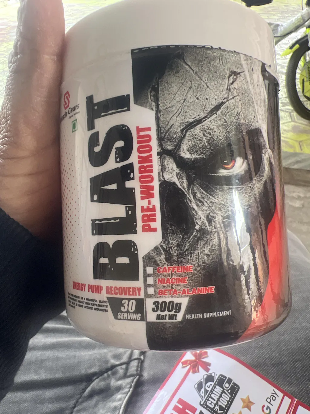 Muscle Gears BLAST Pre-Workout Supplement with Caffeine, L-Arginine ...