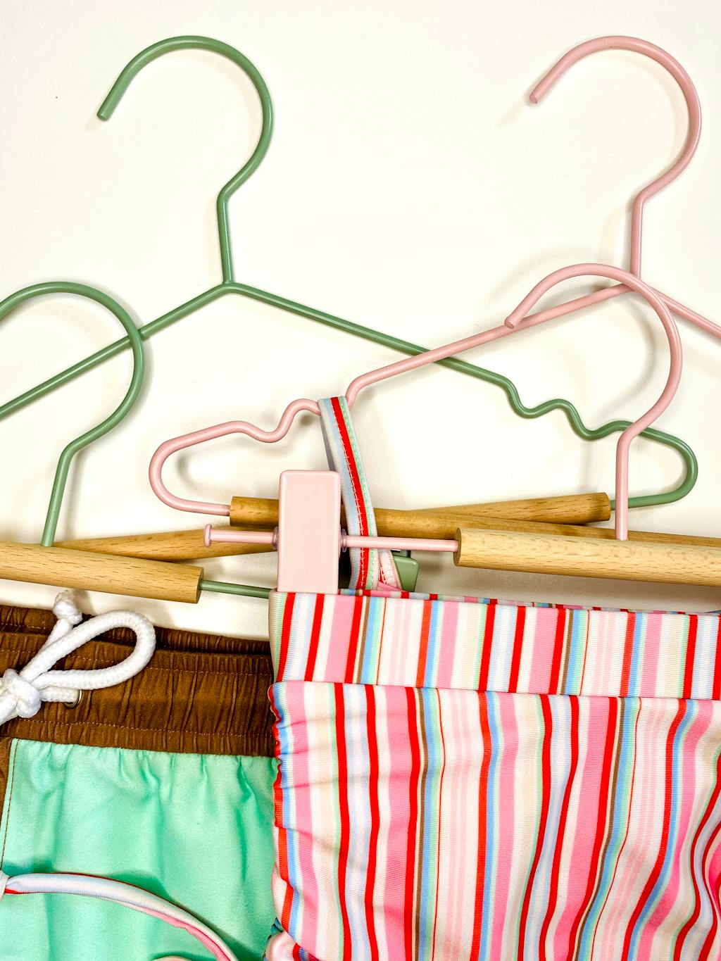 Mustard Made - Hangers in Sage - kids metal clothes hangers