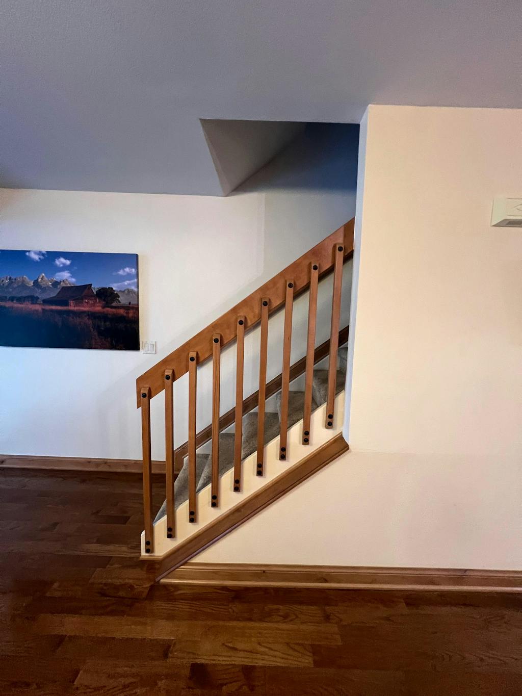 36" Black Stainless Steel Top Mount Post, Level Drilled PS02 BH4S - Muzata