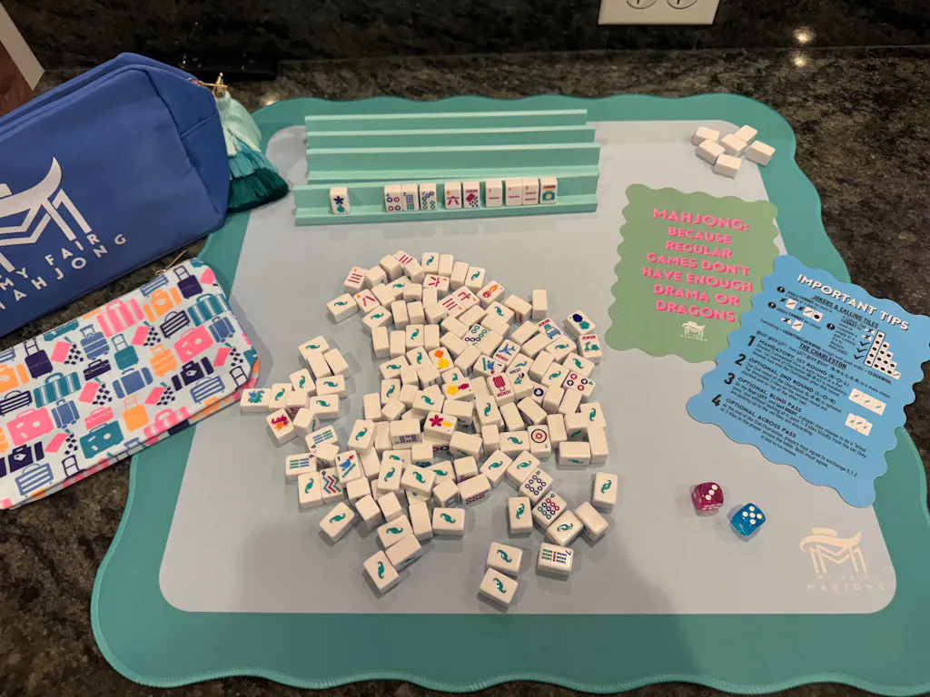 MINI TRAVEL MAHJONG | Mini Anywhere Series | White – My Fair Mahjong