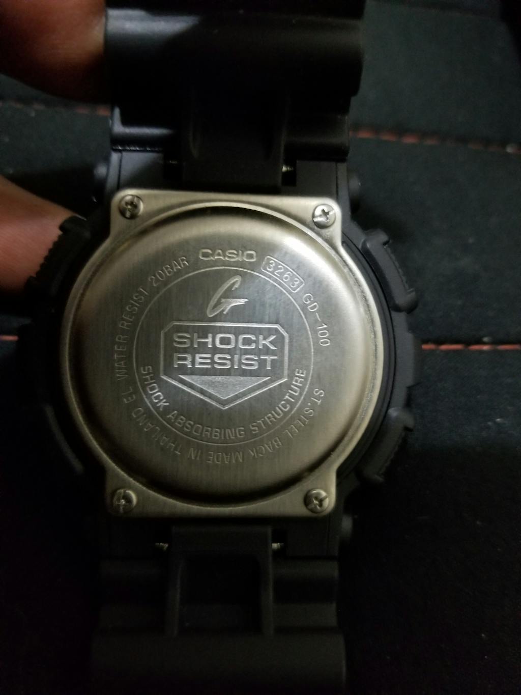 Casio Men's GD100-1B G-Shock Dive Watch - Resin Strap Black