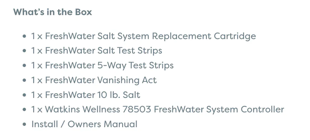 FreshWater Salt System – My Hot Spring