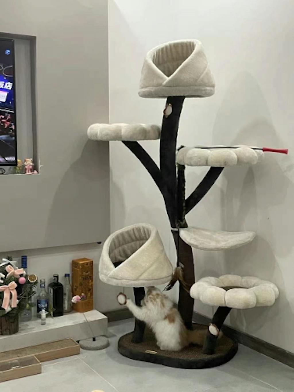 162cm Chestnut Fusion Modern Iron Cat Tree – My Rainbow Pet Pty Ltd