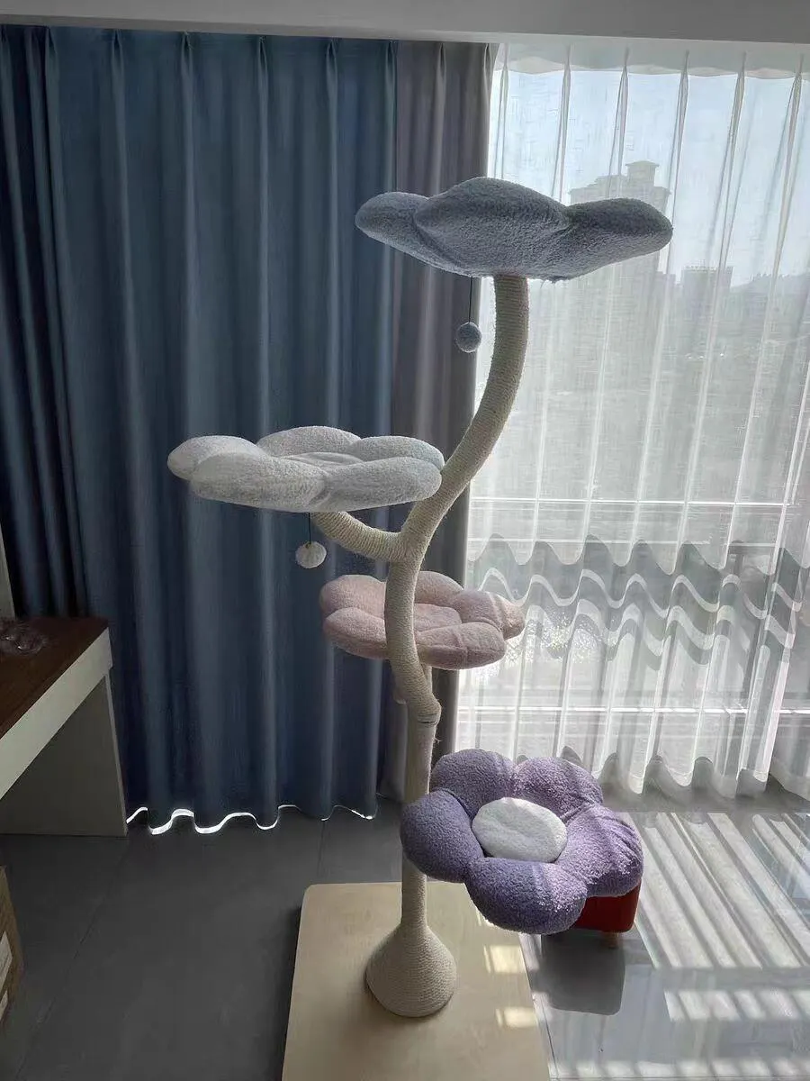 186cm Floral Design Extra-High Cat Tree — My Rainbow Pet Pty Ltd