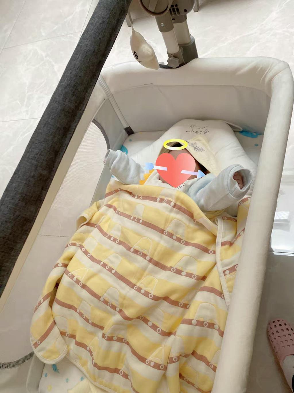 Buy Baby Electric Crib Attached To Bed For Sale