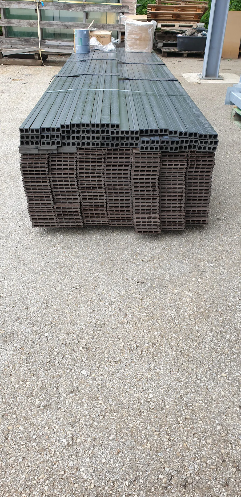 WPC-Komplettset Kakao Holzoptik Basic Hohldiele | WPC-Set bestellen ...