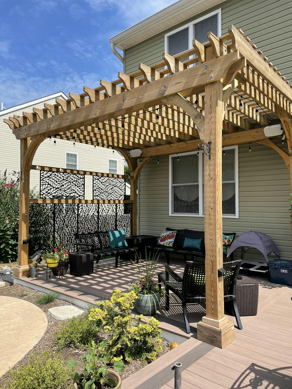 14x14 Cedar Pergola Design | How To's and Material List – MyPatioDesign.com