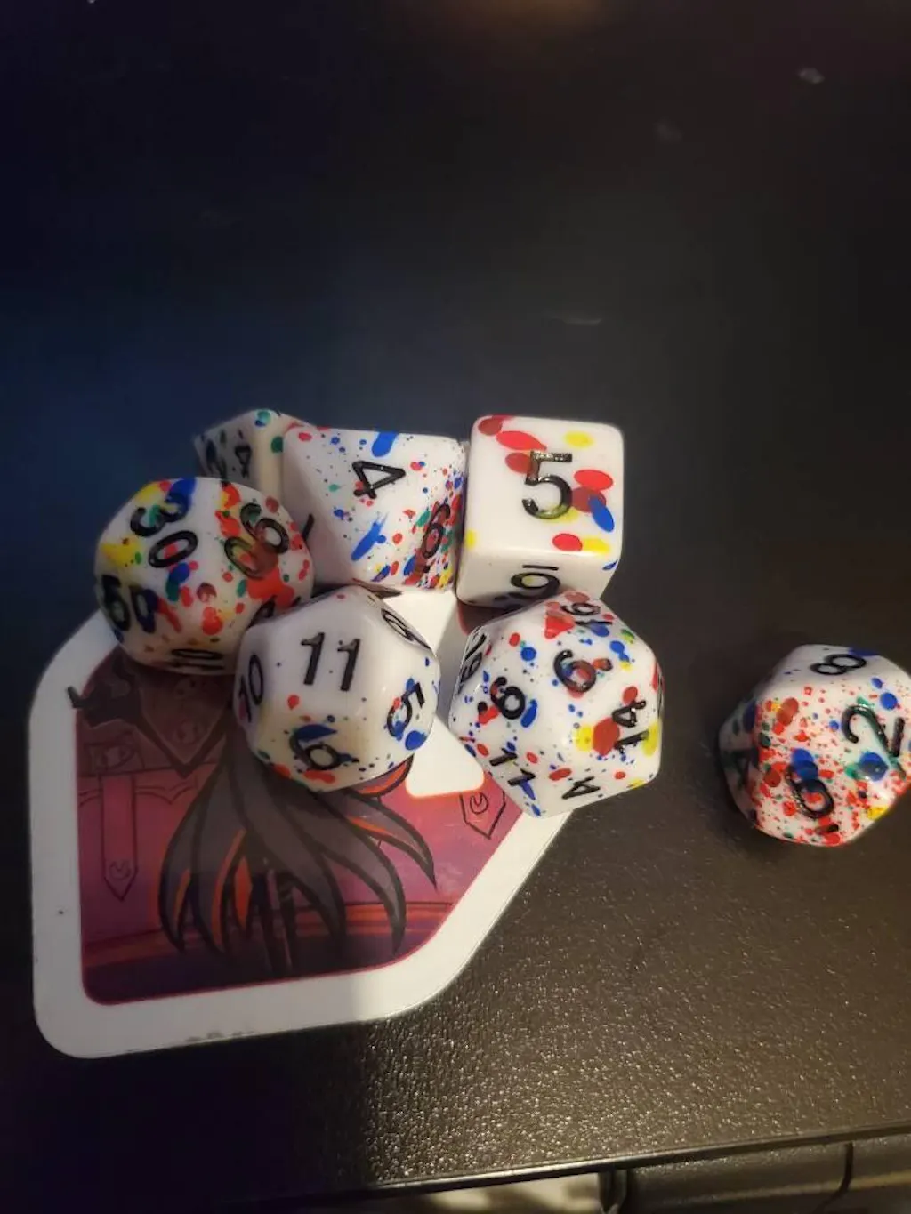 Clown Multi-Coloured Dice - Blue, Red & Green DnD Dice | Mystery Dice ...