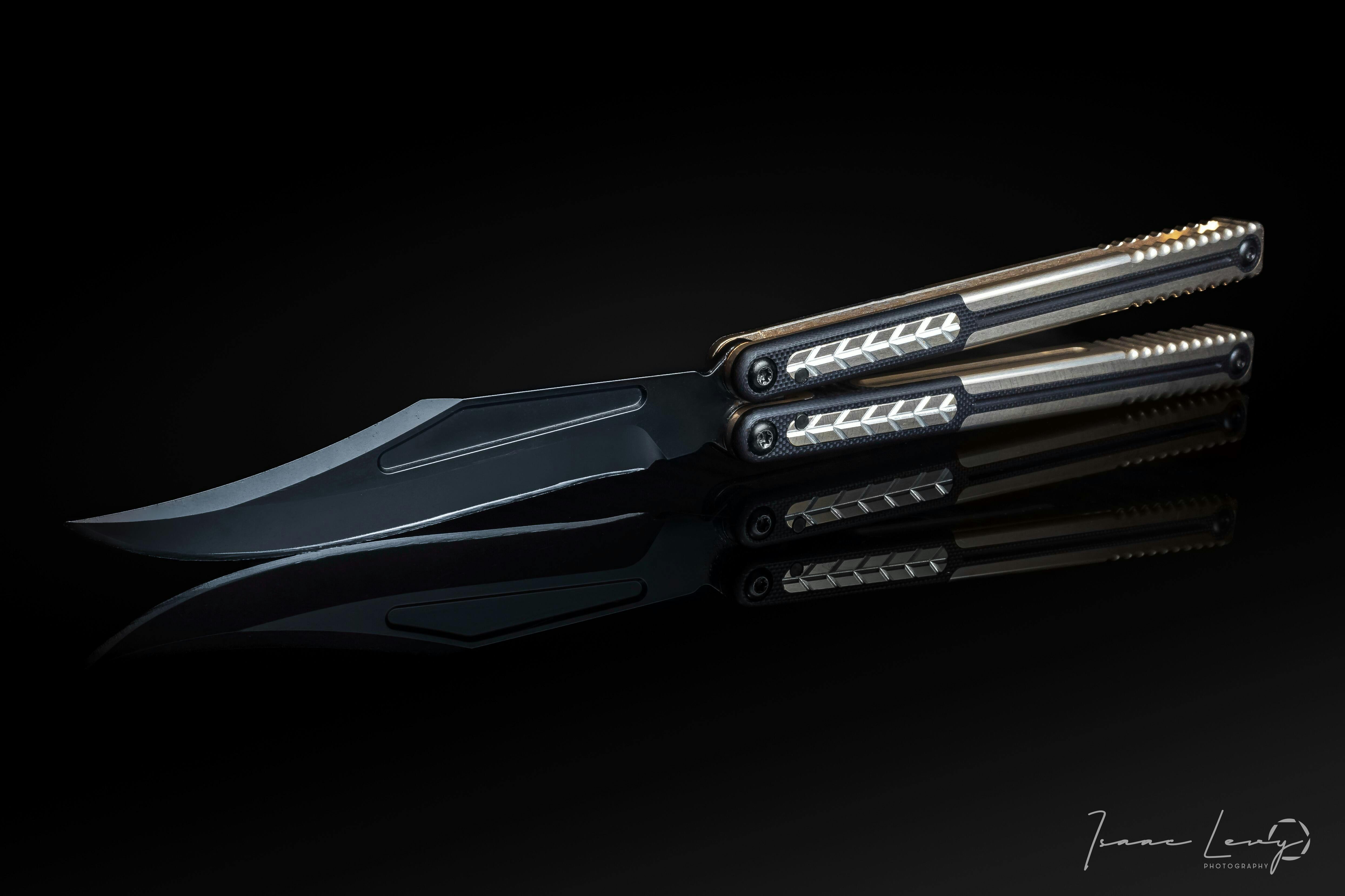 Nabalis Marbles Balisong Butterfly Knife With Free Weight Balls