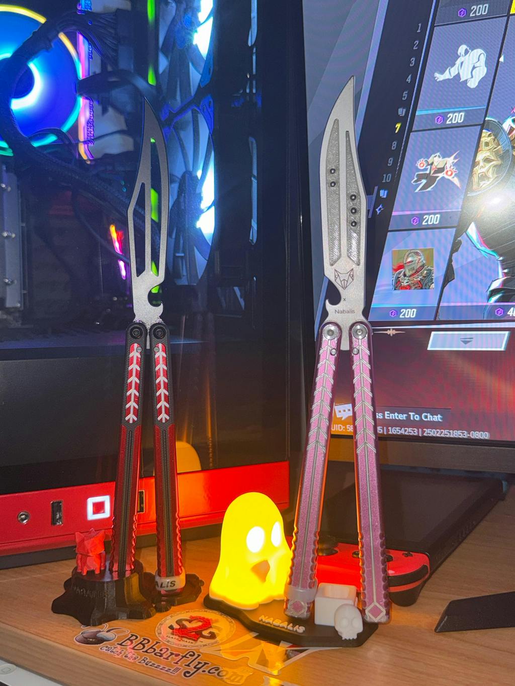 Nabalis Vulp Pro Balisong Butterrfly Knife Trainer G10 & 7075 AL Handle