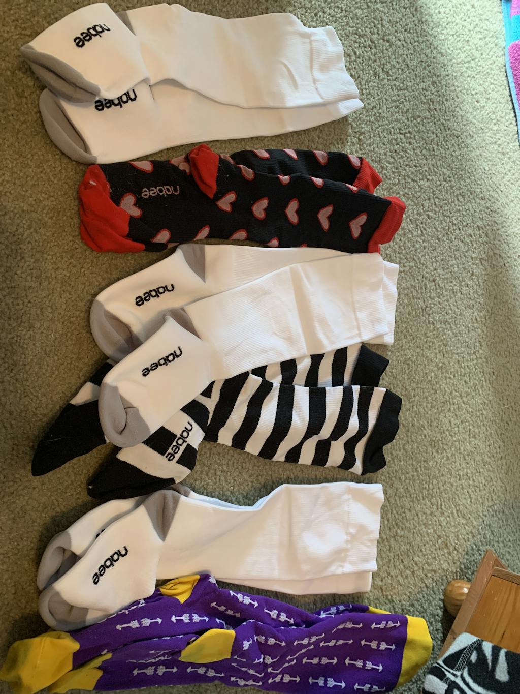 Compression Socks for Nurses | Bubblegum Colorful Design | Nabee Socks ...