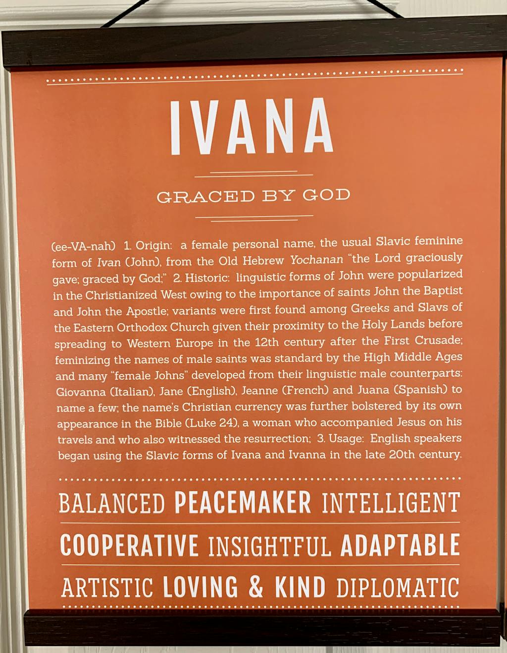 Ivanna | Name Art Print