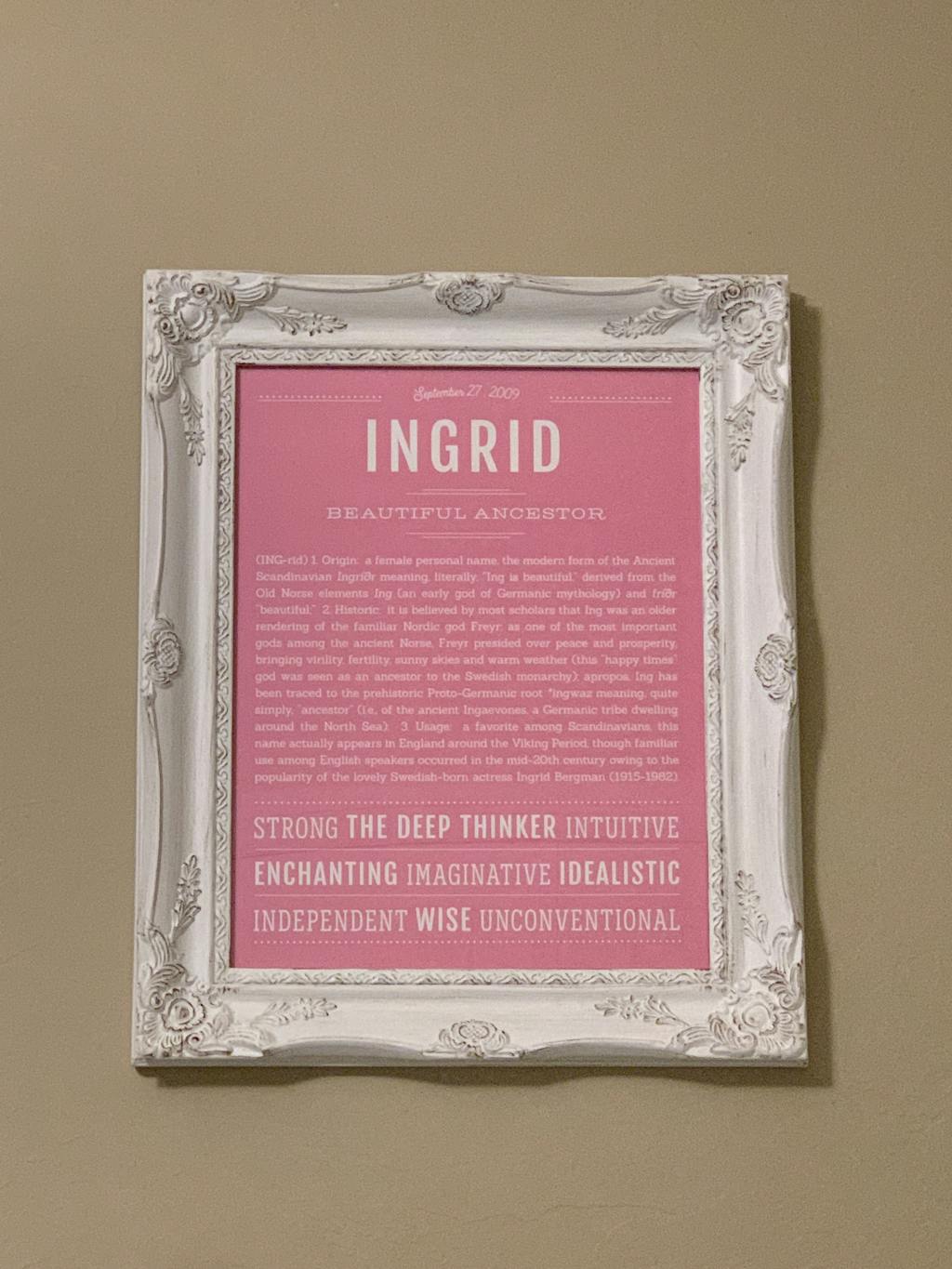Ingrid | Name Art Print